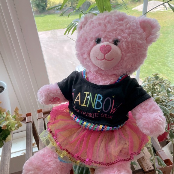 Toys | Buildabear Pink Cuddles Bear W Matching Clothes Comes With Bab ...